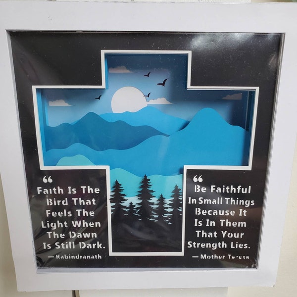 3D Inspirational Quotes Shadow Box, Inspirational Shadow Box Template ...