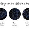 Star Map Constellation Trio 3 Star Map Print Star Map Personalized Star ...