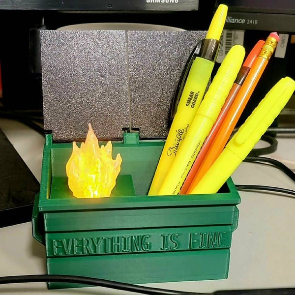 Flickering LED Dumpster Fire - Etsy
