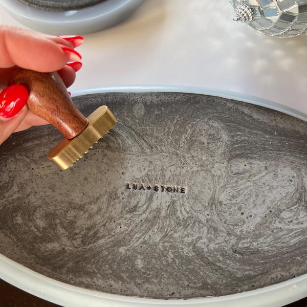 Ceramic Signature Stamp Logo, 12mm Thick Brass Pottery Stamp, Custom ...