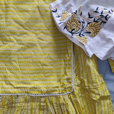Women Wear Hand Block Printed Kurti Palazzo in Soft Cotton - Etsy