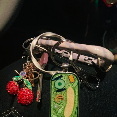 Plant Cell Key Chain Key Ring Cell Biology, Biology Gift, Key Chain ...