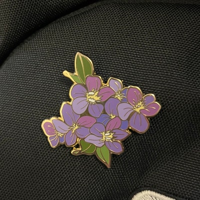 Violet Pin, Common Violet Enamel Pin, State Flower Artwork, Original ...