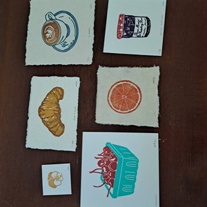 Snail Original Art Block Print Hand Carved Hand Printed - Etsy