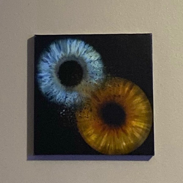 PERSONALIZED 2 EYES Wall Decor | Your Eyes Wall Art | Real Eye Canvas ...