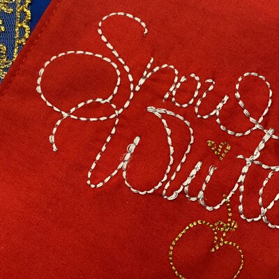 Snow White Autograph Digital Embroidery Machine Design File 4x4 5x7 ...