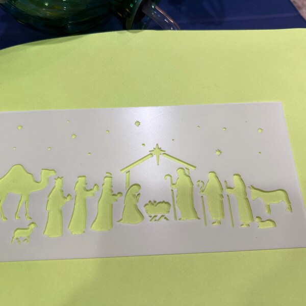 Nativity Stencil - Reusable DIY Craft Christmas Stencils for Wood Signs ...