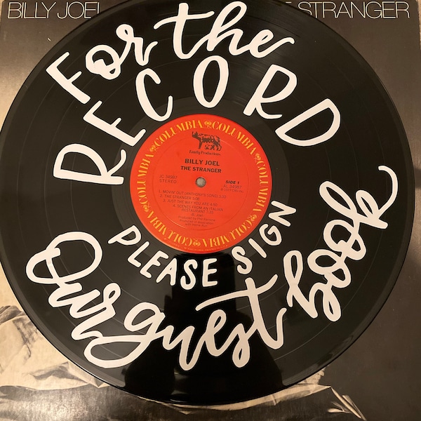 Record Please Sign Our Guestbook Record Signage - Etsy