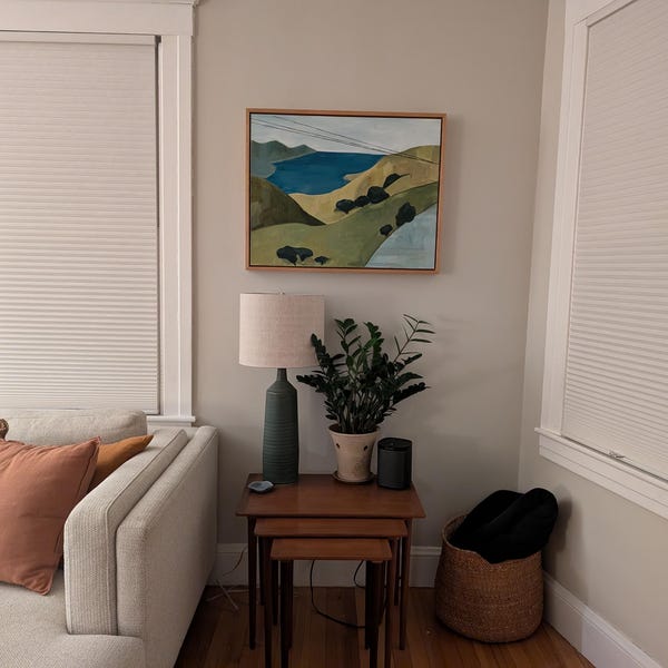 Walnut Floating Canvas Hardwood Frame, Solid Hardwood Display for Deeper 2 Stretched Canvas ...