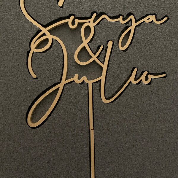 Personalized Cake Topper, Custom Names Cake Topper, Mr and Mrs Cake ...