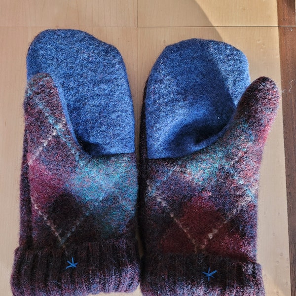 Upcycled Wool Sweater Mitten Pdf Pattern INSTANT DOWNLOAD - Etsy