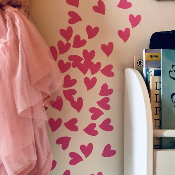 Hearts Wall Art Stickers, Heart Decals, Love Hearts Wall Stickers ...