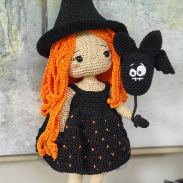 Witch Doll Pattern Elina, Halloween Crochet - Etsy