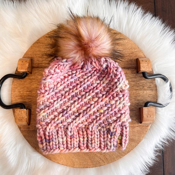 KNITTING PATTERN - the Gales of November Hat, Super Bulky Knit Hat ...