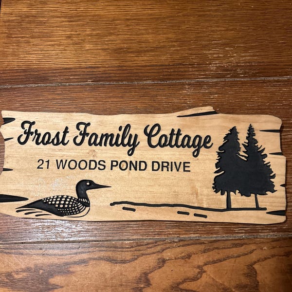 Custom Rustic Cottage Sign Custom Engraved Lakehouse Sign Outdoor ...