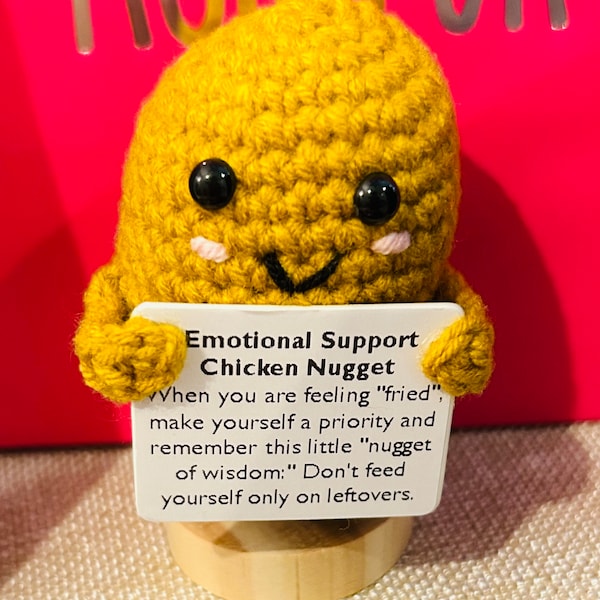 Crochet Chicken Nugget,emotional Support Chicken, Handmade Custom Gift ...