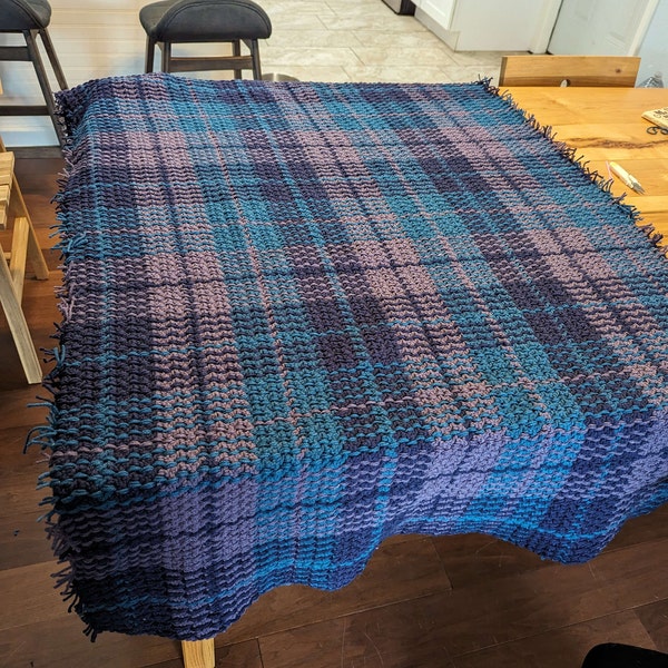 Tartan (plaid) Crochet Blanket Pattern - Etsy
