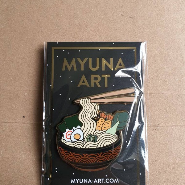 Myuna's Ramen Bowl Pin – Cute Japanese Culture Hard Enamel Pin for ...