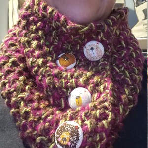 Fabric Covered Buttons 6 Small Fabric Buttons Set Wildflowers in Red ...