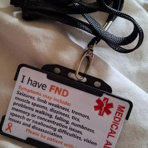 Functional Neurological Disorder FND Awareness Card and Lanyard - Etsy
