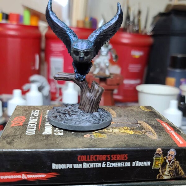 Resin 3d Printed Great Owl - Dnd/pathfinder - Pet/familiar/form/summon ...
