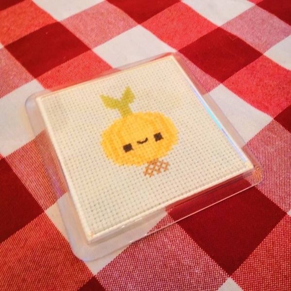 Cross Stitch Coaster, Clear Acrylic Coaster, Holds an 8cm Square Insert ...