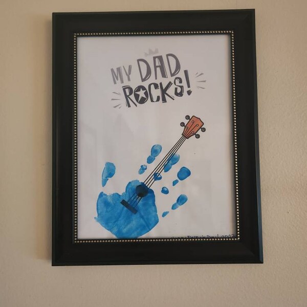Handprint Art Craft / My Dad Rocks / Father's Day Birthday / Kids Baby ...