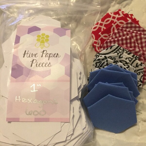 Hive Paper Pieces - 1" HEXAGONS - English Paper Piecing Quilt Hexies ...