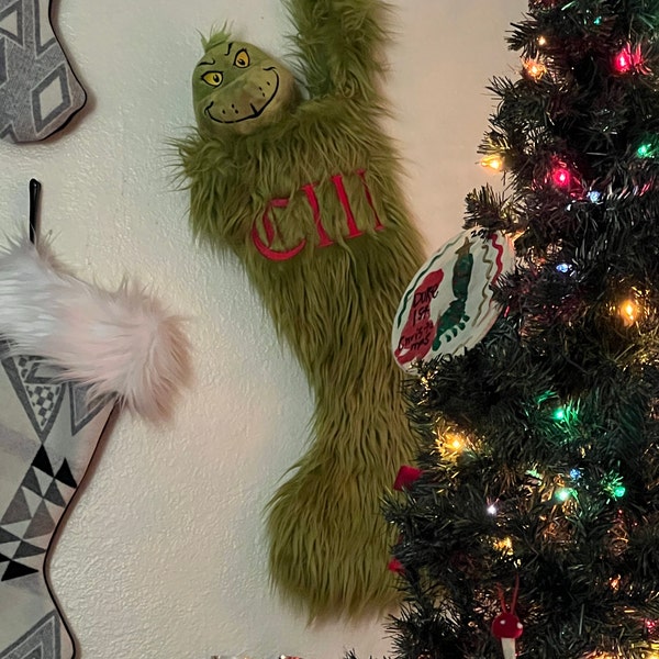 Navy Blue & Gold Brocade Elf Toe Stocking With Gold Trim - Etsy