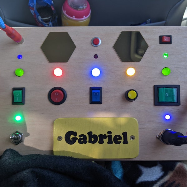 Busy Board for Toddler Custom LED Light Toy Switch Box Kids Control ...