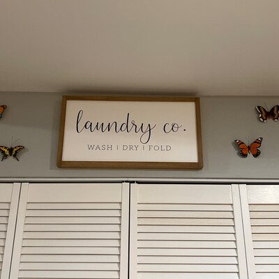 Laundry Sign Laundry Co. Sign Wash Dry Fold Sign Laundry Room Sign ...