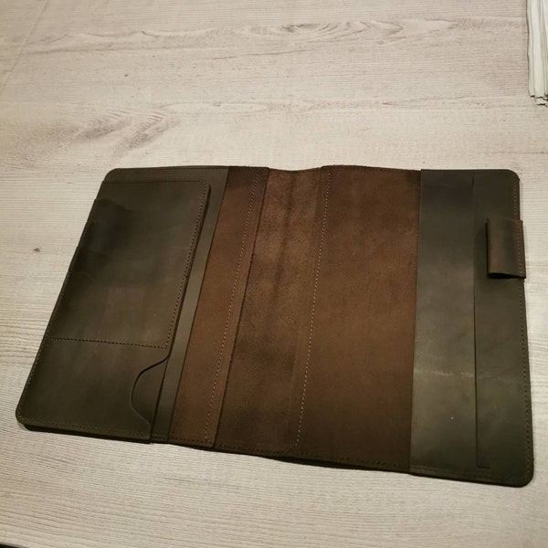 Custom Leather Notebook Cover, Personalized Notepad Holder, Handmade ...