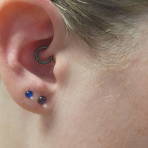 Moon Daith Piercing Earring Seam Ring Easy Bend 16g 3/8 | Etsy