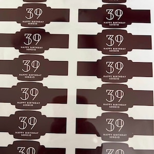 BULK Custom Cigar Bands Custom Birthday Cigar Label Birthday Favors ...