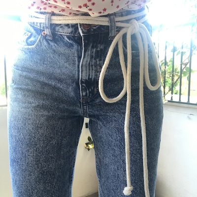 Twisted Rope Belt, Cream Color Belt in Boho Style, Stylish Belt ...