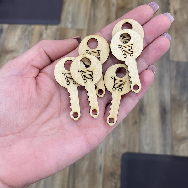 Shopping Cart / Trolley Key (8 Coin Sizes, Modern Design) - SVG Laser ...