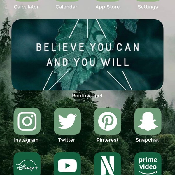 Ios 14 Icons Green | Green App Icons | Ios 14 Aesthetic | iPhone Icons ...