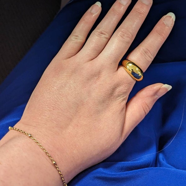 Chunky Statement Ring by Caitlyn Minimalist • Gold Dome Ring ...