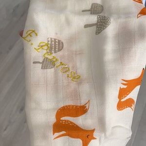 Baby Swaddle Muslin / Large Personalised Muslin / Swaddle Wrap - Etsy