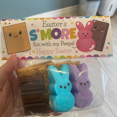 Easter Smores Bag Toppers, INSTANT EDITABLE DOWNLOAD, Easter Favors ...
