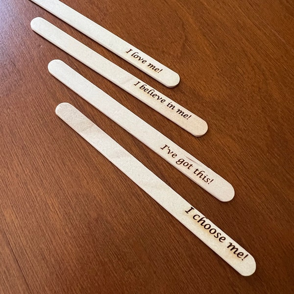 Personalized Popsicle Sticks, Engraved Wood - Etsy
