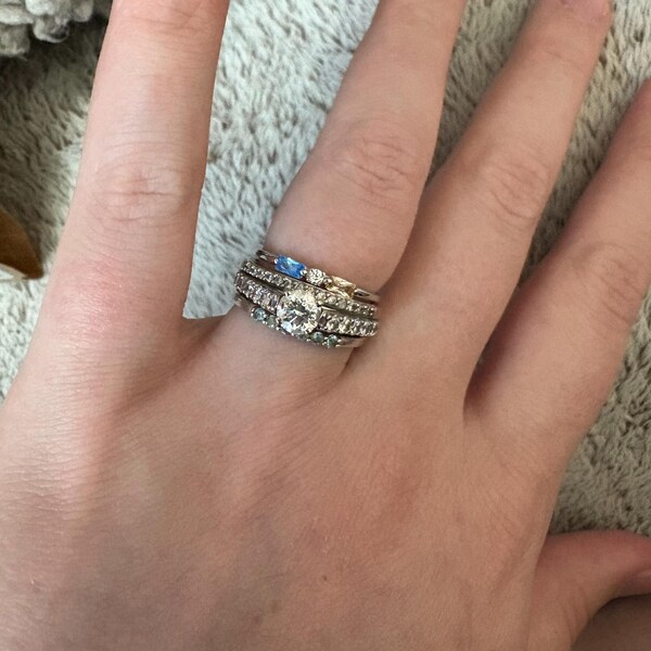 Personalized Stacking Rings Stacking Ring Set Rose Gold Stacking Rings ...