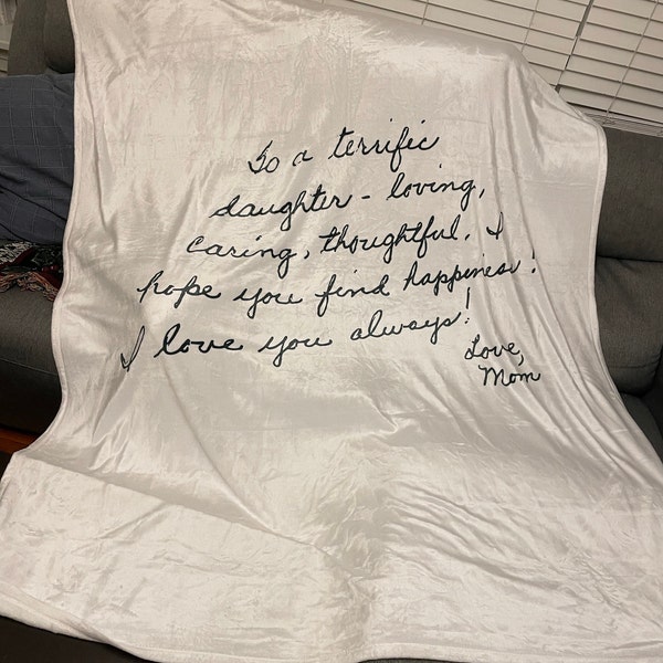 Handwriting Gift | Letter Blanket | Farewell Gift Custom Throw Blanket ...