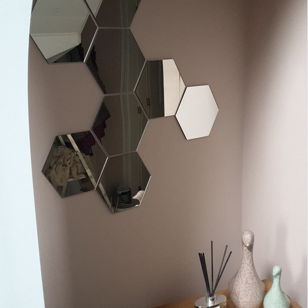 Hexagon Shape Mirror Wall Decal Wall Sticker 3pcs - Etsy
