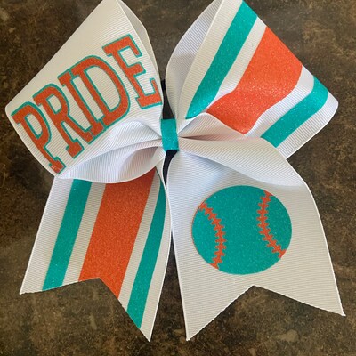 Cheer Bow With Colored Corners, Custom Team Bows, Red Black and White ...