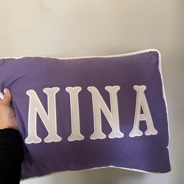 Personalized Applique Monogram Pillow INSERT INCLUDED, Nursery Pillow ...