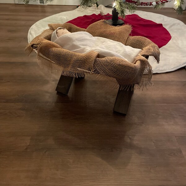 Wooden Manger - Small Christmas Manger - Nativity - Christmas ...