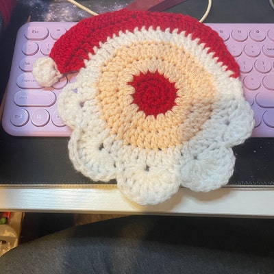Crochet Pattern Santa Coaster With Basket, English US Terms & Swedish ...