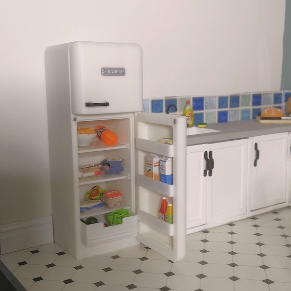 1:12 Scale Model Dollhouse Refridgerator Fridge - 1950s Kitchen - Free ...