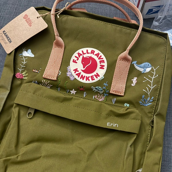 Custom Kanken Embroidery on Fjallraven Backpack, Under the Sea ...
